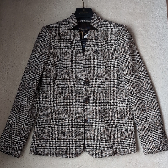 Brooks Brothers | Jackets & Coats | Elegant Black And White Checkered ...